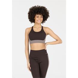 ENDURANCE ATHLECIA ATHLECIA Damen Sport-BH "Aspasia", Gr. Lbraun, 77% Polyamid, 23% Elasthan, mehrfarbig, BHs, mit Quick-Dry-Funktion