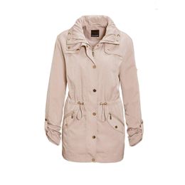 GOLDNER Damen Blouson "Kurzgr&ouml;&szlig;e Longjacke aus fein strukturierter Ware", beige, Gr. 22, Obermaterial: 100% Polyester PES., Jacken