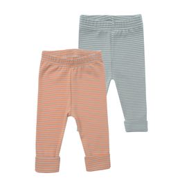 Liliput M&auml;dchen Leggings, gr&uuml;n, Gr. 86, gestreift, 95% Baumwolle, 5% Polyester, Hosen, mit praktischen Umschlagb&uuml;ndchen