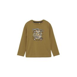 Minymo Jungen Longsleeve "Longsleeve MIT-shirt LS", gelb, Basic, Gr. 128, Web, Obermaterial: 95% Baumwolle CO. 5% Elasthan EL., Shirts