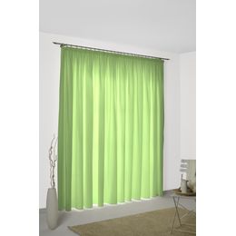 Vorhang WIRTH, B:132cm H:145cm, gr&uuml;n, Polyester, Wohnzimmer, Gardinen, "SUNBONE"