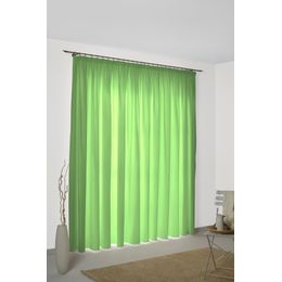 Vorhang WIRTH, B:132cm H:255cm, gr&uuml;n, Polyester, Wohnzimmer, Gardinen, "SUNBONE"