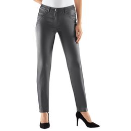 CR&Eacute;ATION L CREATION L Damen 5-Pocket-Hose, grau, Gr. 40, unifarben, 77% Viskose, 20% Polyamid, 3% Elasthan, Hosen