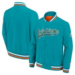 Fanatics Damen Bomberjacke "Fanatics Jacke Miami Dolphins Sateen", blau, Gr. L, 100% Polyester, Jacken