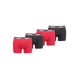 Levi's LEVI'S Herren Boxershorts "Boxershort MEN SPRTSWR LOGO BOXER BRIEF ORG CO 4P ECOM 4er Pack", Gr. XXL, rot, Obermaterial: 95% Baumwolle CO. 5%