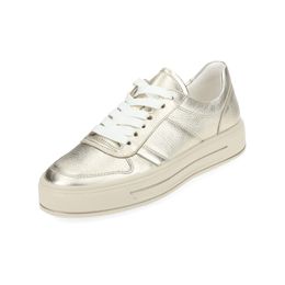 Ara Damen Sneaker "Ara Sneaker Leder", Gr. 40, silber, Leder, Schuhe