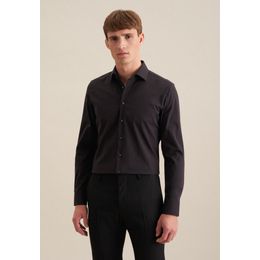 Seidensticker Herren Businesshemd "Schwarze Rose", schwarz, Gr. 41, unifarben, 100% Baumwolle, Hemden, Slim 1/1 Kentkragen Uni
