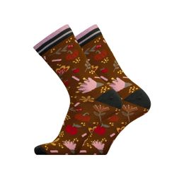 UphillSport Damen Socken "AUTUMN GARDEN 2er Pack", Gr. 43, braun, 58% Wolle, 40% Polyamid, 2% Elasthan, mehrfarbig, Socken, in nahtlosem Design