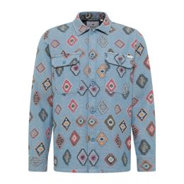 Mustang Herren Langarmhemd "Herren Style Dayton", bunt, Gr. XL, bedruckt, Flanell, 100% Baumwolle, Hemden
