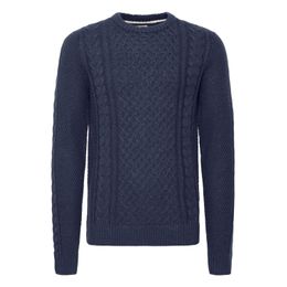 Blend Herren Strickfleece-Pullover "Strickpullover BHPullover", blau, Gr. XXL, Obermaterial: 80% Polyacryl PAN. 20% Baumwolle CO., Pullover