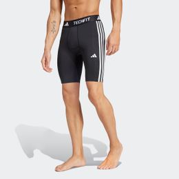 Herren Shorts "TF 3S SHORT", schwarz, Gr. S, adidas Performance, Obermaterial: 79% Polyester, 21% Elasthan, Hosen
