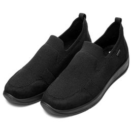 Ara Damen Slip-On Sneaker "LISSABON", Gr. 2,5, schwarz, Microfaser, Textil, unifarben, Schuhe, Slipper, Sneaker in Komfortweite G (= weit)