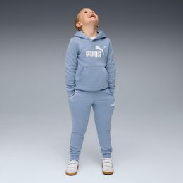 Puma Jungen Trainingsanzug "ESS NO.1 LOGO SWEAT SUIT FL PS", blau, Gr. 104, bedruckt, Fleece, Obermaterial: 66% Baumwolle, 34% Polyester.
