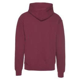 Herren Kapuzensweatshirt, rot, Gr. S, Fruit of the Loom, unifarben, angeraute Sweatware, Obermaterial: 80% Baumwolle, 20% Polyester, Sweatshirts, mit