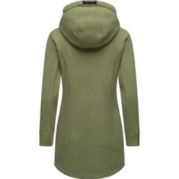 Ragwear Damen Fellimitatmantel "Letti Teddy-Fleece", gr&uuml;n, Gr. XL, Pl&uuml;sch, Material: 100% Polyester, M&auml;ntel, Kuschelig weicher Teddyfleece-Mantel