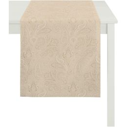 Tischdecke Apelt, B:48cm L:140cm, beige, Polyester, Viskose, Tischdecken, "3313 INDIAN SUMMER", Herbstzeit, Herbstdeko