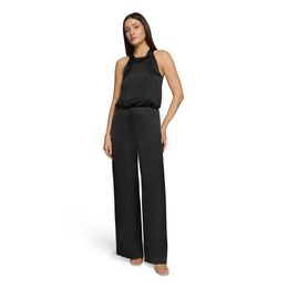 Vera Mont Damen Overall "Damen Jumpsuit mit Taschen", schwarz, festlich, Gr. 38, Satin, Obermaterial: 98% Polyester, 2% Elasthan. Futter: 100%