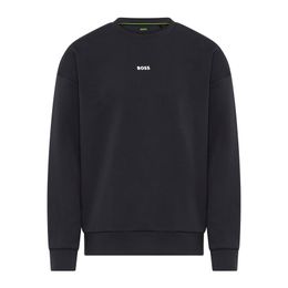 BOSS Green Herren Sweatshirt "Stenson"dunkelblau403, Gr. S, unifarben, Sweatware, Obermaterial: 62% Baumwolle, 33% Polyester, 5% Elasthan,