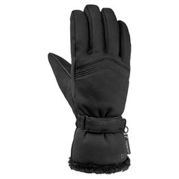 Reusch Damen Skihandschuhe "Silver Moon STORMBLOXX ", schwarz, Gr. 8,5, unifarben, 90% Polyester, 10% Ziegenleder, Handschuhe, mit windichter und
