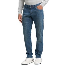 Tom Tailor Herren Tapered-fit-Jeans, blau, Gr. 32, unifarben, Denim/Jeans, Obermaterial: 78% Baumwolle, 20% Polyester, 2% Elasthan, Jeans
