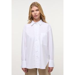 Eterna Damen Longbluse "OVERSIZE FIT", weiß, Gr. 42, 70% cotton, 30% Lyocell, Blusen