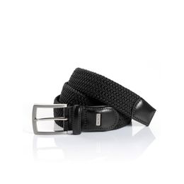 MONTI Herren Flechtg&uuml;rtel "HAMBURG", schwarz, Gr. 85, Flechtoptik, Materialmix, G&uuml;rtel, 3,5 cm breit, Elastischer Flechtg&uuml;rtel,