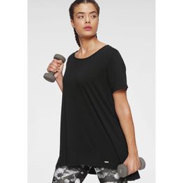 Venice Beach Damen Funktionsshirt "Funktionsshirt", schwarz, Gr. 40, Single Jersey, Obermaterial: 63% Polyester, 32% Baumwolle, 5% Elasthan, Shirts,