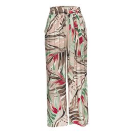 Vivance Damen Palazzohose "aus bequemer Webware", beige, Gr. 40, bedruckt, Web, Obermaterial: 100% Viskose, Hosen, aus gewebter Viskose mit