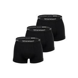 Emporio Armani Herren Boxershorts "Boxershort CORE LOGOBAND 3er Pack", Gr. M, schwarz, Obermaterial: 95% Baumwolle CO. 5% Elasthan EL., Unterhosen