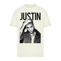 F4NT4STIC Damen T-Shirt "Justin Bieber", beige, Gr. L, Obermaterial: 100% Baumwolle, Shirts, Streetwear Fashion