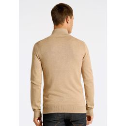 LINDBERGH Herren Troyer "LINDBERGH Troyer", beige, Gr. XXL, Obermaterial: 80% Viskose, 20% Nylon, Pullover