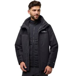 Jack Wolfskin Herren 3-in-1-Funktionsjacke "JASPER 3IN1 JKT M", grau, Gr. L, Obermaterial: 100% Polyester, Jacken, 3in1, wasserdicht, Übergangsjacke