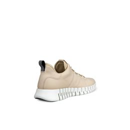 Ecco Herren Sneaker "GRUUV M", Gr. 45, beige, Glattleder, Schuhe, Freizeitschuh, Halbschuh, mit herausnehmbarer Dual-Fit-Innensohle