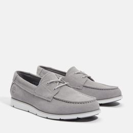 Timberland Herren Sneaker "GRAFTON BAY LACE UP SHOE", Gr. 46, grau, Leder, Schuhe