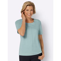 Classic Basics Damen Kurzarmshirt "Kurzarm-Shirt", grün, Gr. 50, unifarben, 100% Baumwolle, Shirts