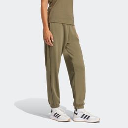 Damen Sporthose "W SL FT CF PT", gr&uuml;n, Gr. XL, adidas Sportswear, Obermaterial: 70% Baumwolle, 30% Polyester, Hosen, Locker geschnitten, hoher Bund,