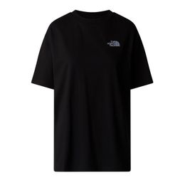 The North Face Damen T-Shirt "W SS ESSENTIAL OVERSIZE TEE", schwarz, Gr. S, unifarben, Jersey, Obermaterial: 100% Baumwolle, Shirts