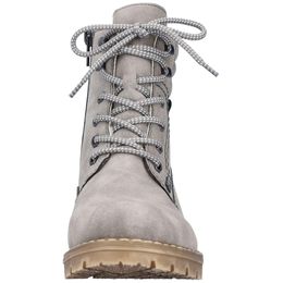 Rieker Damen Schn&uuml;rstiefelette "Rieker Stiefelette Lederimitat", Gr. 38, grau, Lederimitat, Schuhe