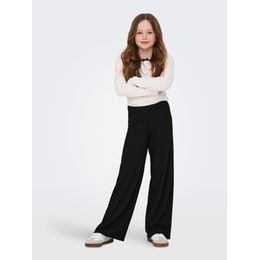 KIDS Only M&auml;dchen Jerseyhose "KOGNELLA PANT JRS", schwarz, Gr. 140, unifarben, Jersey, Obermaterial: 65% Polyester, 30% Viskose, 5% Elasthan, Hosen