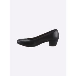 Jana Damen Pumps, Gr. 38, schwarz, Lederimitat, Schuhe