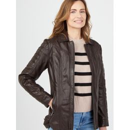 JCC Damen Lederjacke "31024019", braun, Gr. M, Obermaterial 100% Lammleder. Futter 65% Polyester, 35% Baumwolle. &Auml;rmelfutter: 100% Polyester, Jacken