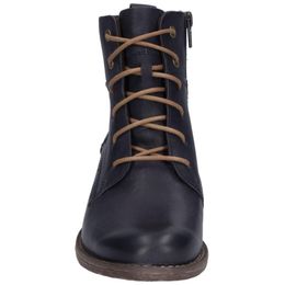 Josef Seibel Damen Schn&uuml;rstiefelette "Josef Seibel Stiefelette Leder", Gr. 38, blau, Leder, Schuhe