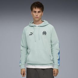 Puma Herren Hoodie "Olympique de Marseille KING Hoodie Herren", grün, Gr. XL, Obermaterial: 68% Baumwolle, 32% Polyester; Rippe: 97% Baumwolle, 3%
