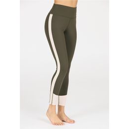 ENDURANCE ATHLECIA ATHLECIA Damen Trainingstights "Aspasia", braun, Gr. 40, mehrfarbig, 77% Polyamid, 23% Elasthan, Hosen, mit Quick-Dry-Funktion