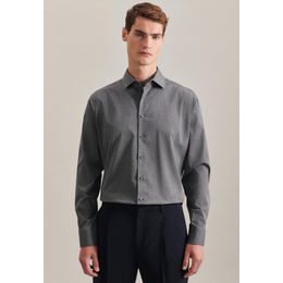 Seidensticker Herren Businesshemd "Schwarze Rose", grau, Gr. 40, unifarben, 100% Baumwolle, Hemden, Shaped 1/1 Kentkragen Uni