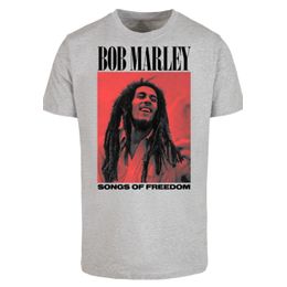 F4NT4STIC Damen T-Shirt "Bob Marley Songs Of Freedom Reggae Music", grau, Gr. L, Obermaterial: 100% Baumwolle, Shirts, Premium Qualit&auml;t, Musik, By