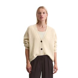 Marc O'Polo MARC O'POLO Damen Cardigan "aus Schurwolle", beige, Gr. XL, unifarben, Obermaterial: 100% Schurwolle, Strickjacken