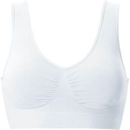 Damen B&uuml;gelloser BH "Comfort Bra", MAGIC BODYFASHION, Gr. S, wei&szlig;, Obermaterial: 89% Polyamid, 11% Elasthan, unifarben, BHs, bequemer, nahtloser und