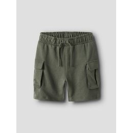 name it Jungen Shorts "NKMOLLIE CARGO SHORTS UNB NOOS", grün, Gr. 116, unifarben, Web, Obermaterial: 60% Baumwolle, 40% Polyester, Hosen