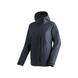 Maier Sports Damen Regenjacke "Metor 3in1 W", blau, Gr. 25, 100% Polyester, Jacken, warme Damen Jacke mit Kapuze, Winterjacke wasserdicht atmungsaktiv